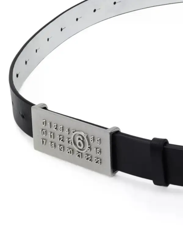 MAISON MARGIELA Numeric Buckle Leather Belt