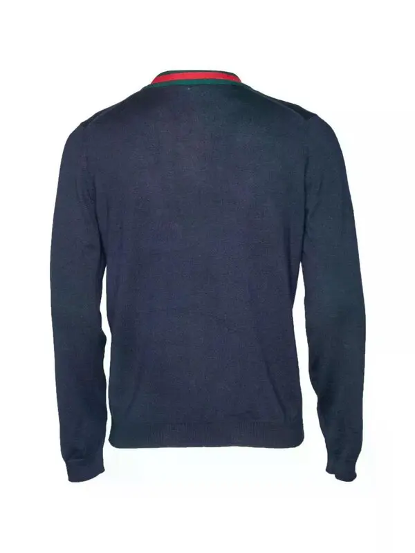 Gucci Wool Knitted Cardigan With Web Trim