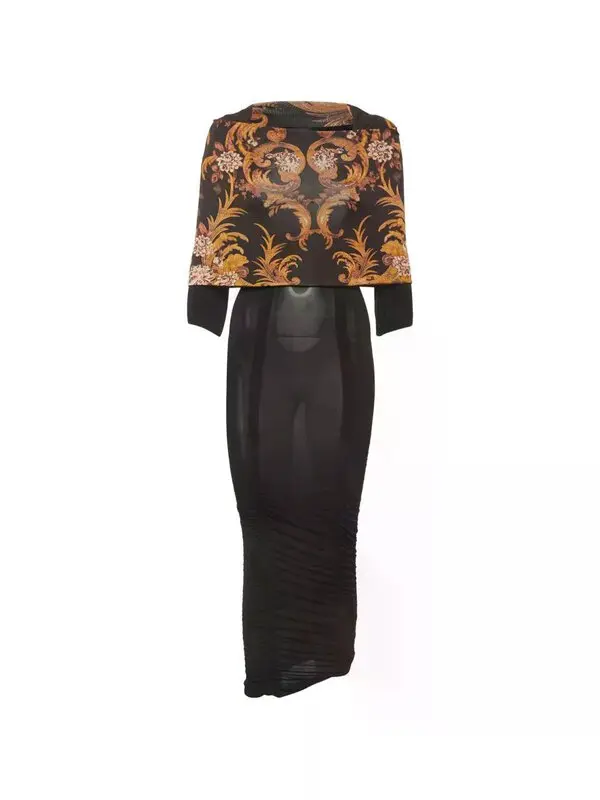 Just Cavalli Floral Print Midi Dress - Black