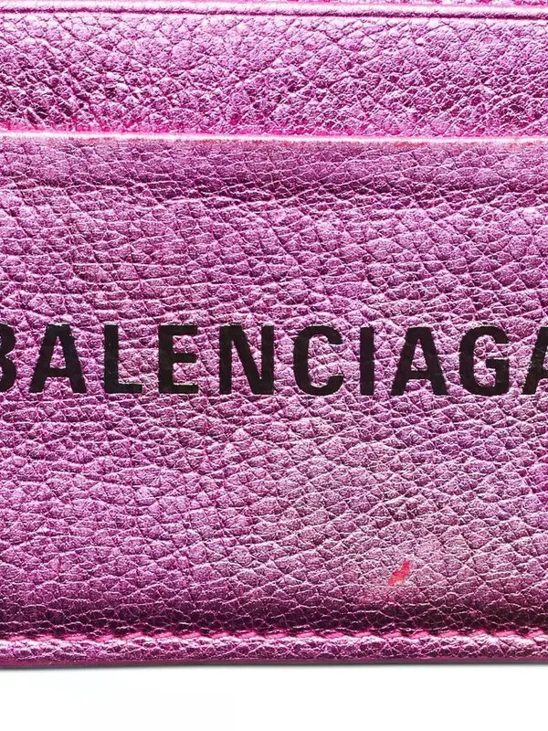 Balenciaga Logo Leather Card Holder