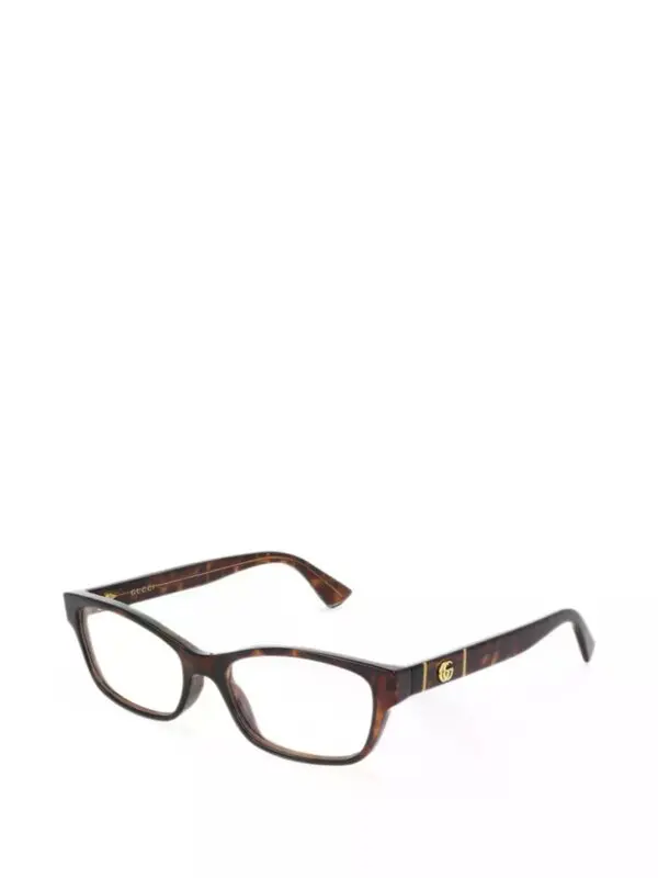 Gucci Double-g Tortoiseshell-effect Glasses - Brown