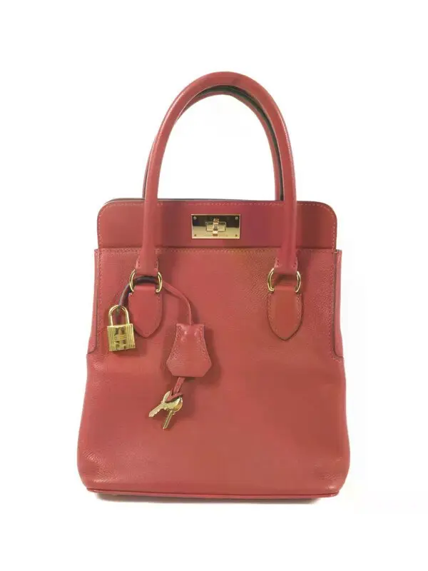 Hermès Toolbox 20 Evercolor Leather Tote Bag - Red