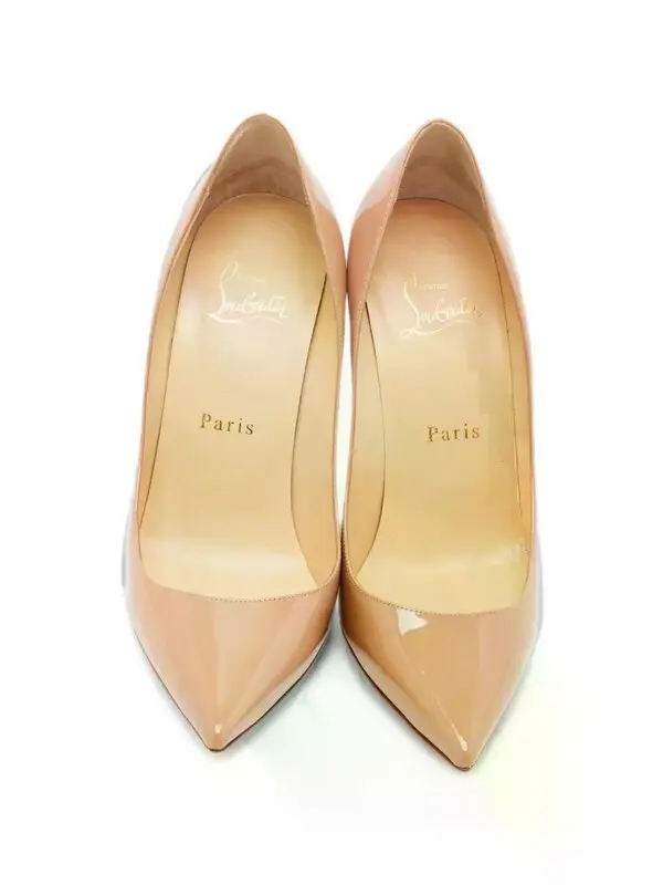 CHRISTIAN LOUBOUTIN Kate Patent Leather Pumps - Neutrals