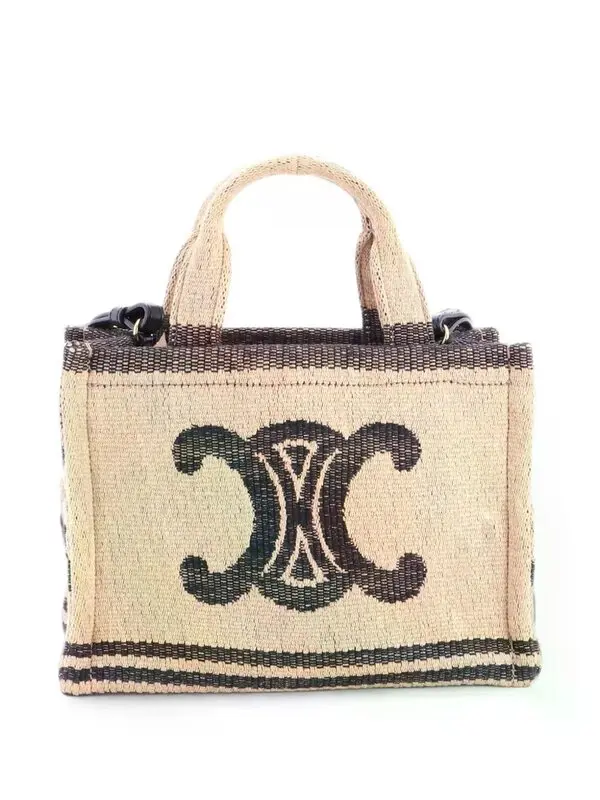 Celine Cabas Thais Triomphe Printed Textile Small Tote Bag