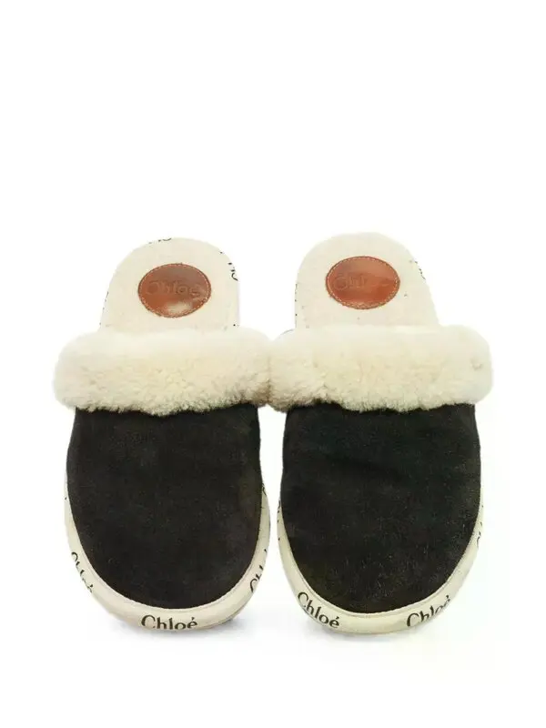 Chloé Woody Shearling Slippers