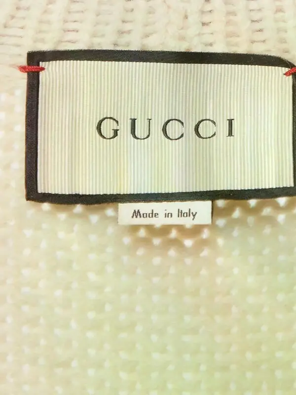 Gucci Web Stripe Cable Knit Cardigan