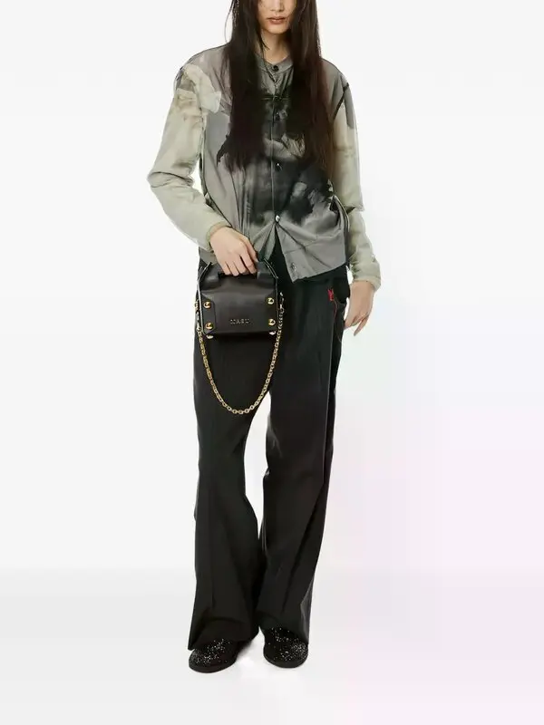 MASU Angel Print Layered Cardigan - Grey