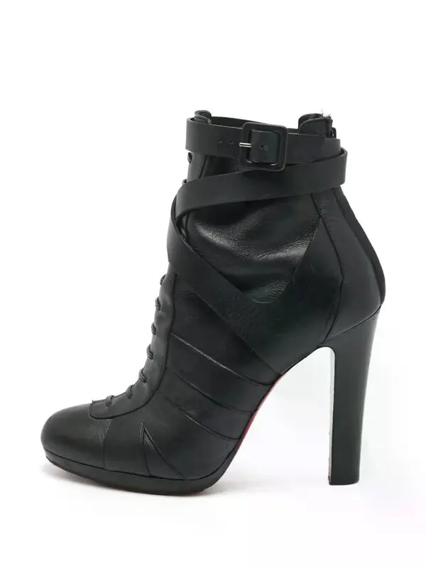 CHRISTIAN LOUBOUTIN Lamu Lace-up Ankle Boots - Black