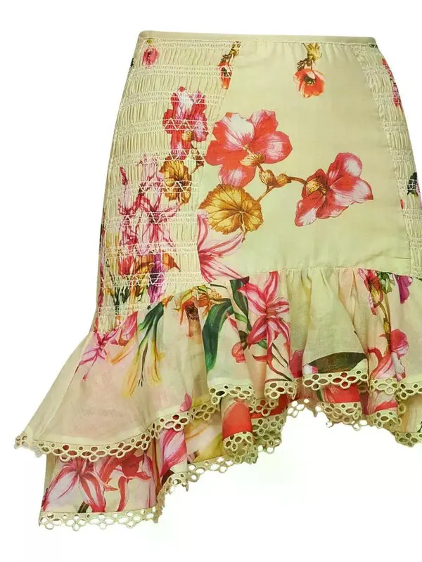 Charo Ruiz Ibiza Floral-print Ruffled Skirt