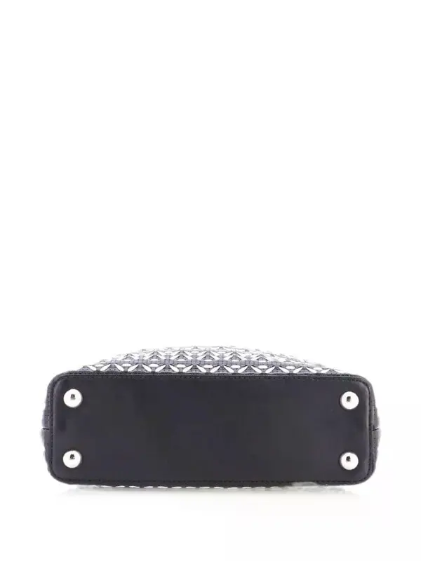 LOUIS VUITTON Capucines Bb Woven Leather Satchel