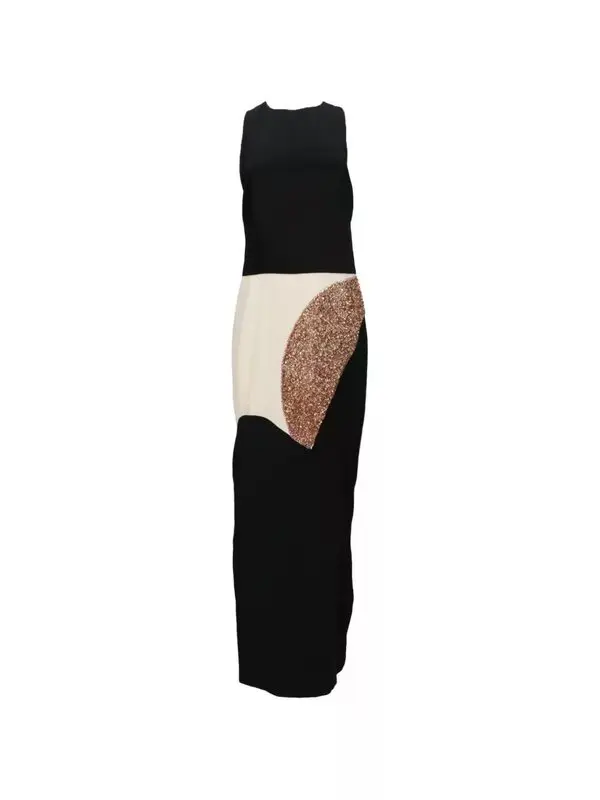 TOM FORD Color Block Maxi Dress - Black