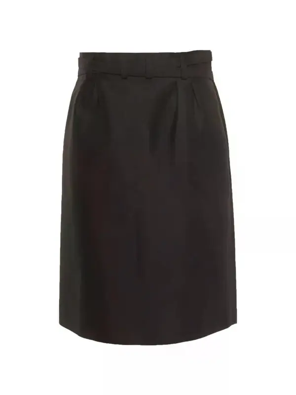 Celine Belted Pencil Midi Skirt