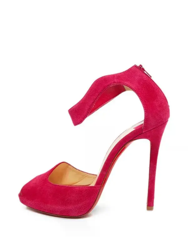 CHRISTIAN LOUBOUTIN Peep-toe Ankle-strap Pumps - Pink