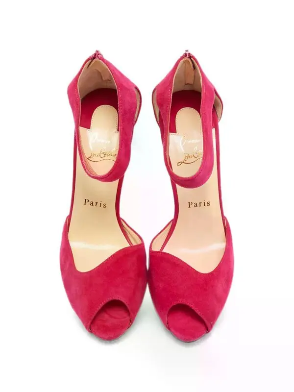 CHRISTIAN LOUBOUTIN Peep-toe Ankle-strap Pumps