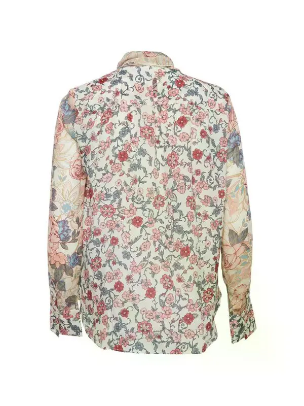 See By Chloé Floral Print Neck-tie Blouse - Neutrals