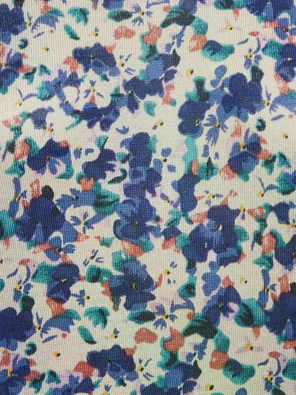 Dolce & Gabbana Cream Silk Floral Print T-shirt