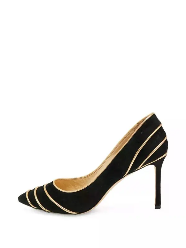 JIMMY CHOO Romy Leather Trim Pumps - Black