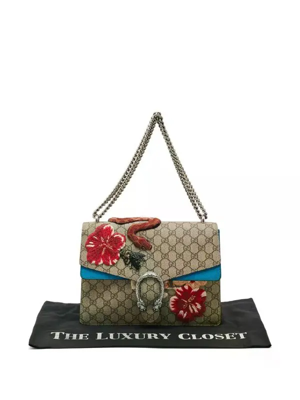 Gucci Medium Dionysus Embroidered Shoulder Bag - Neutrals