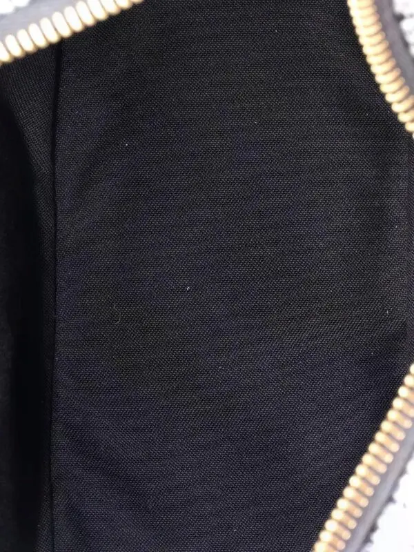 Fendi Houndstooth Wool Small Hobo Bag