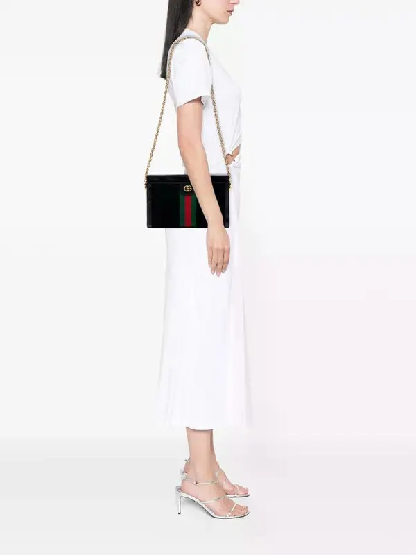 Gucci Ophidia Suede Web Chain Crossbody Bag
