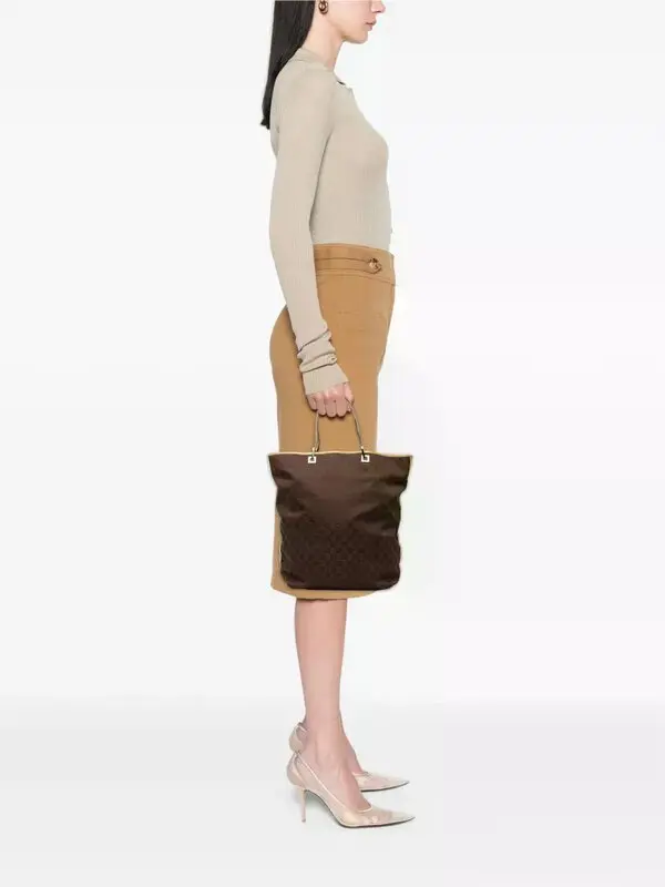 Gucci Gg Canvas Shopper Tote Bag - Brown