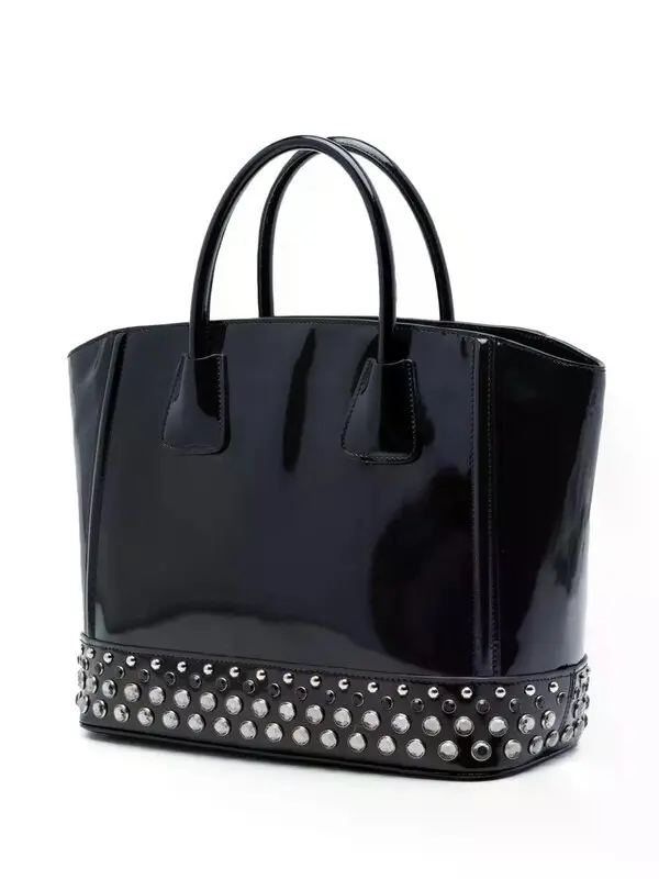 Prada Spazzolato Crystal Studded Tote Bag