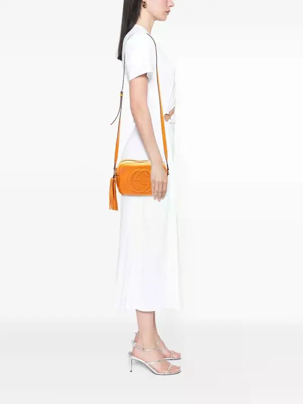 Gucci Soho Disco Crossbody Bag In Calfskin - Orange