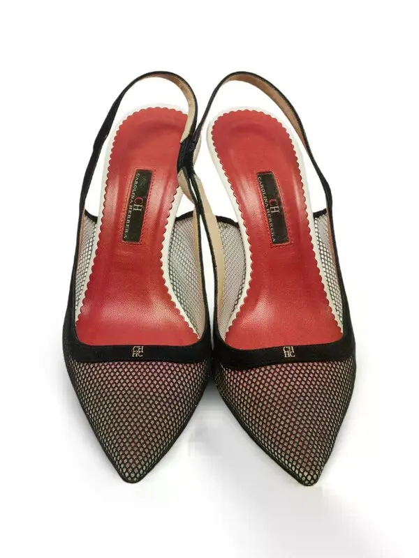 Carolina Herrera Mesh Slingback Pumps