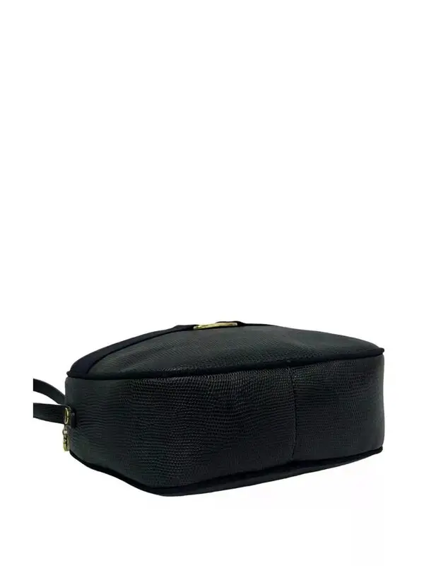 FERRAGAMO Lizard Embossed Leather Vara Crossbody Bag