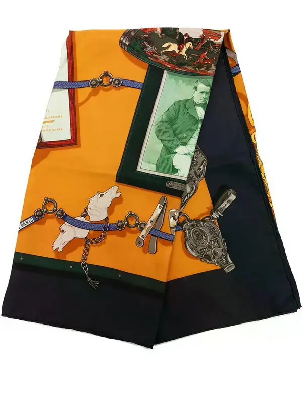 Hermès 1980-2000 Memoire D Silk Scarf 90 Scarves - Orange