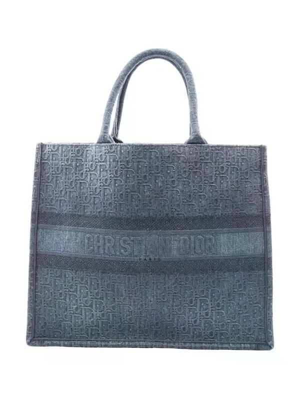Dior Large Oblique Book Tote Bag - Blue