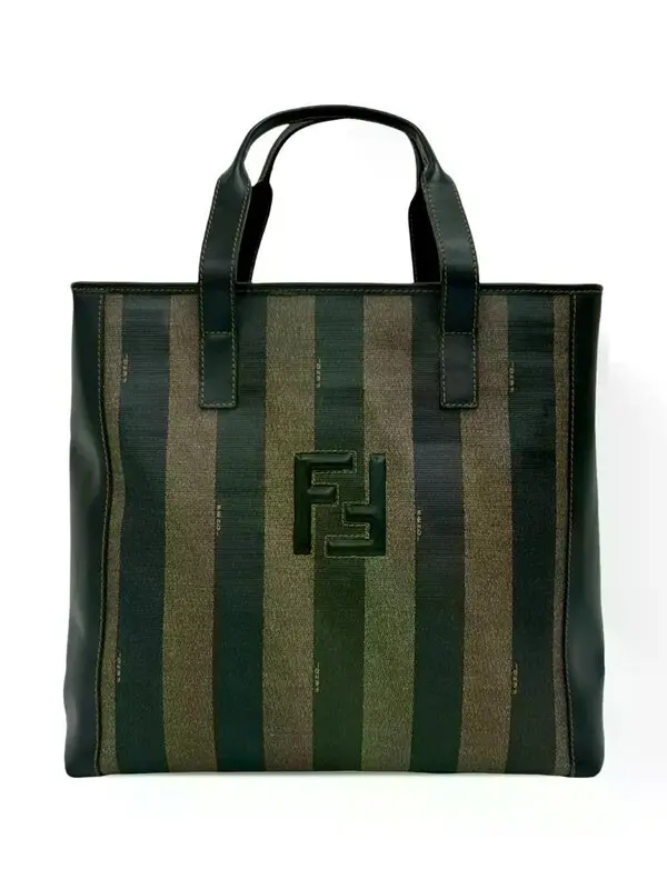 Fendi Pequin Coated Canvas Tote Bag