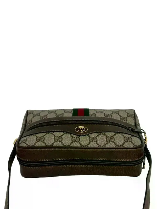 Gucci Gg Supreme Web Crossbody Bag - Neutrals