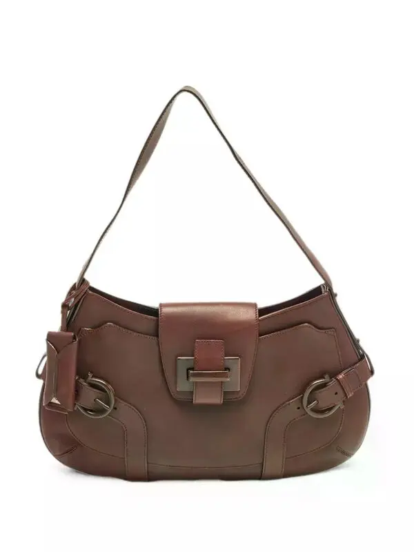 FERRAGAMO Buckle Shoulder Bag - Brown
