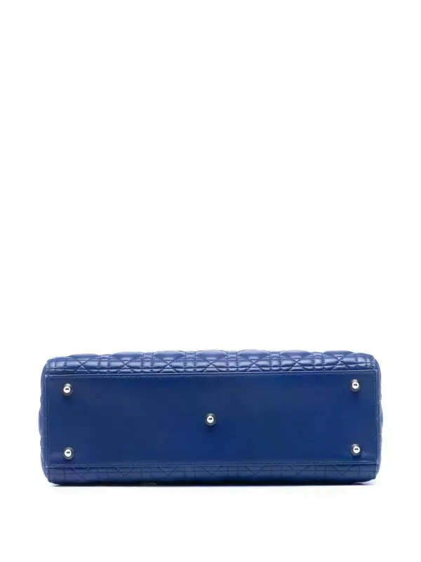 Dior Lambskin Cannage Lady Satchel - Blue