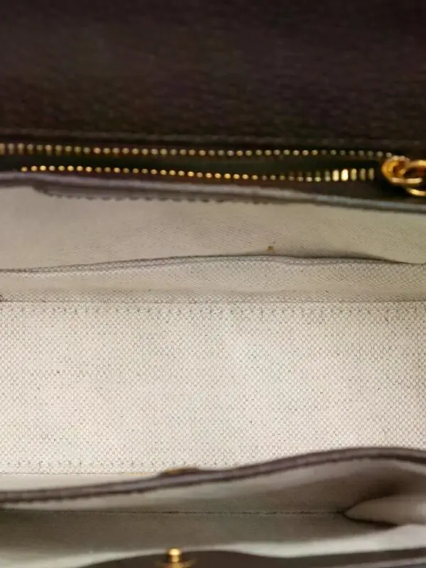 Gucci Jumbo Gg Canvas Bamboo 1947 Top Handle Bag Satchel