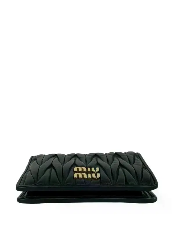 Miu Miu 2010-2026 Matelasse Leather Bifold Wallet Small Wallets