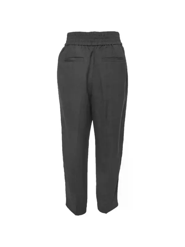 Brunello Cucinelli Woven Texture Elasticated Waistband Trousers