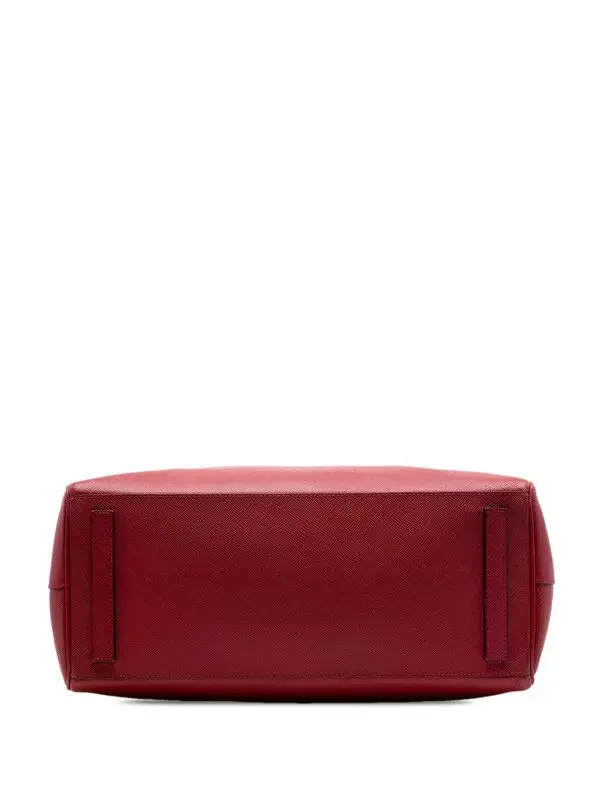 Prada Saffiano Lux Double Handle Shopping Tote Satchel