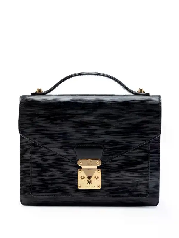 LOUIS VUITTON Epi Monceau 28 Satchel - Black