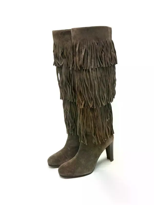 STUART WEITZMAN Suede Fringe Boots