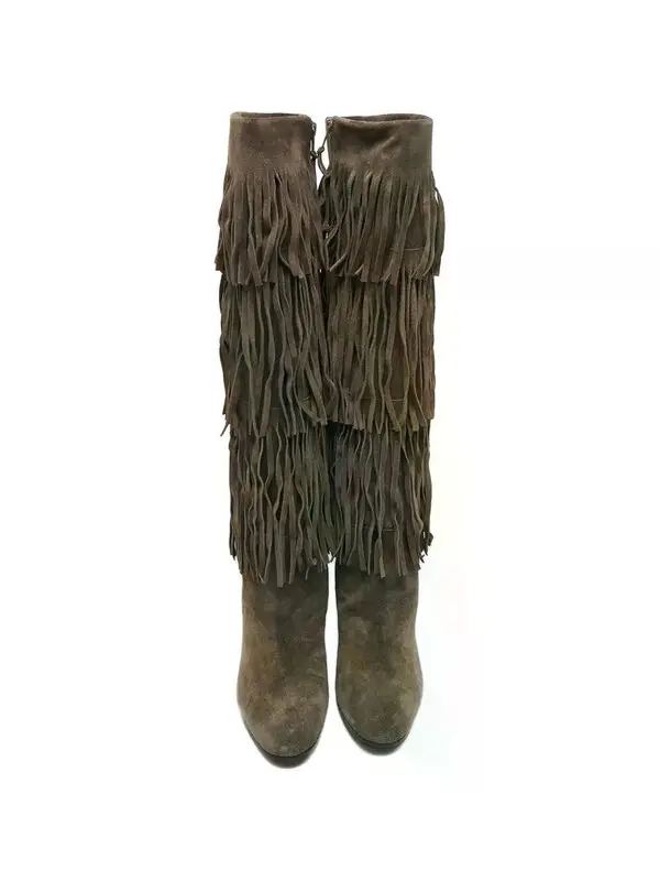 STUART WEITZMAN Suede Fringe Boots