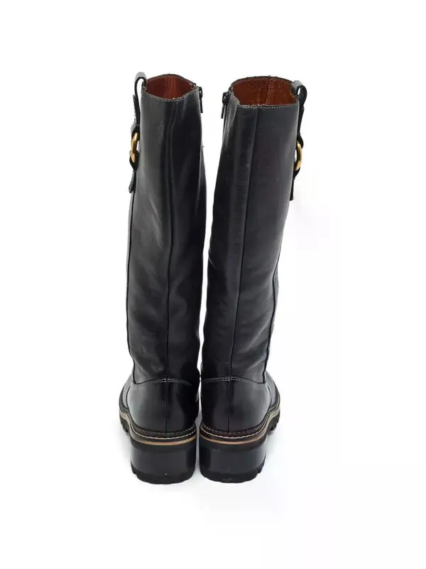See By Chloé Buckle Detail Leather Boots