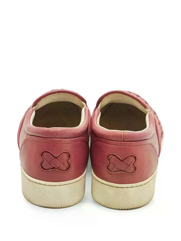 Bottega Veneta Intrecciato Slip-on Sneakers - Pink