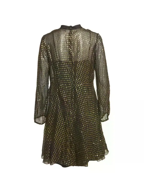 Red Valentino Long-sleeve Chiffon Mini Dress