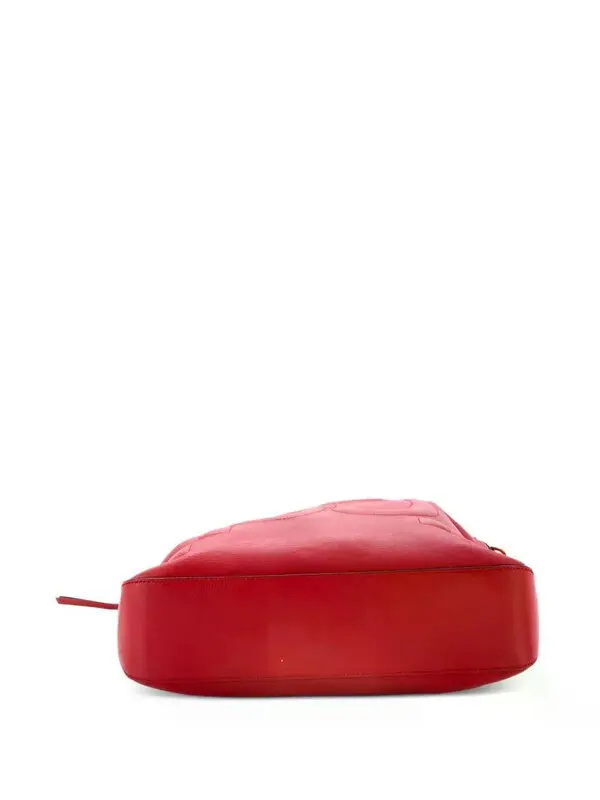 Gucci Apollo Gg Embossed Calfskin Large Hobo Bag - Red