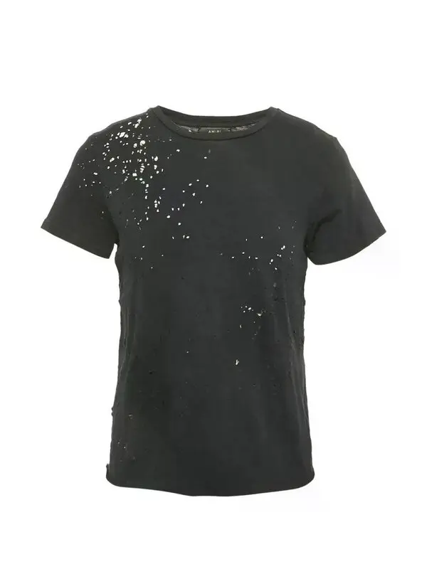 Amiri Distressed Cotton T-shirt - Black