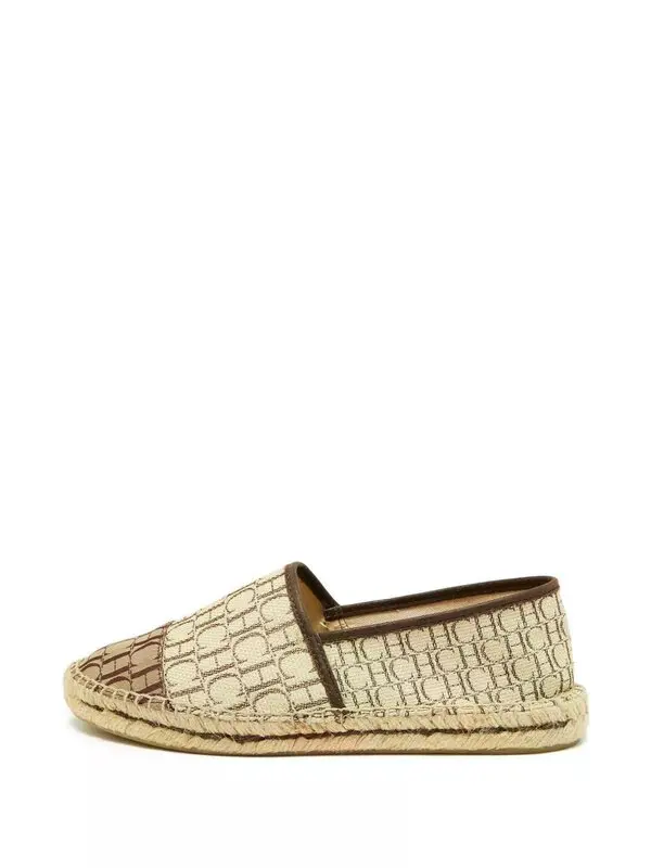 Carolina Herrera Jacquard Canvas Espadrilles - Neutrals
