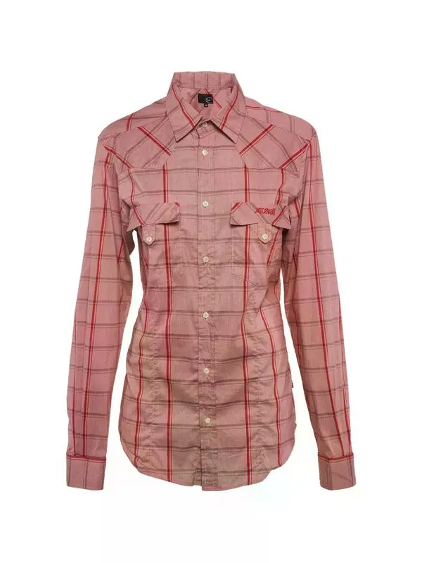 Just Cavalli Plaid Print Button-up Shirt - Red