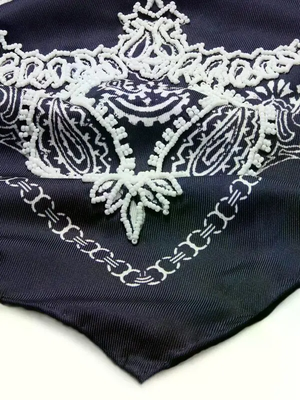 Tory Burch Beaded Bandana Triangle Scarf